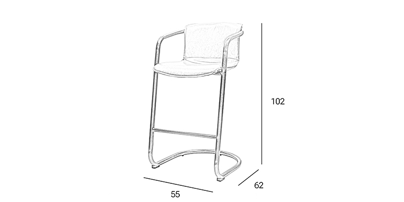 Industrial Leather Bar Stool-Cognac-MIAMI HI CHAIR-Iconic Society